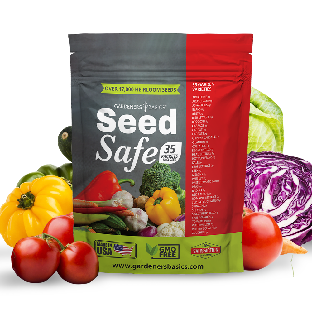 Gardeners Basics Seed Safe Survival Seed Kit - 35 Variety Pack
