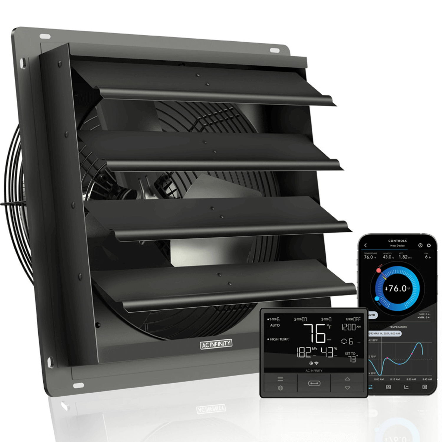 Powerful 14" Exhaust Fan with Smart Controls