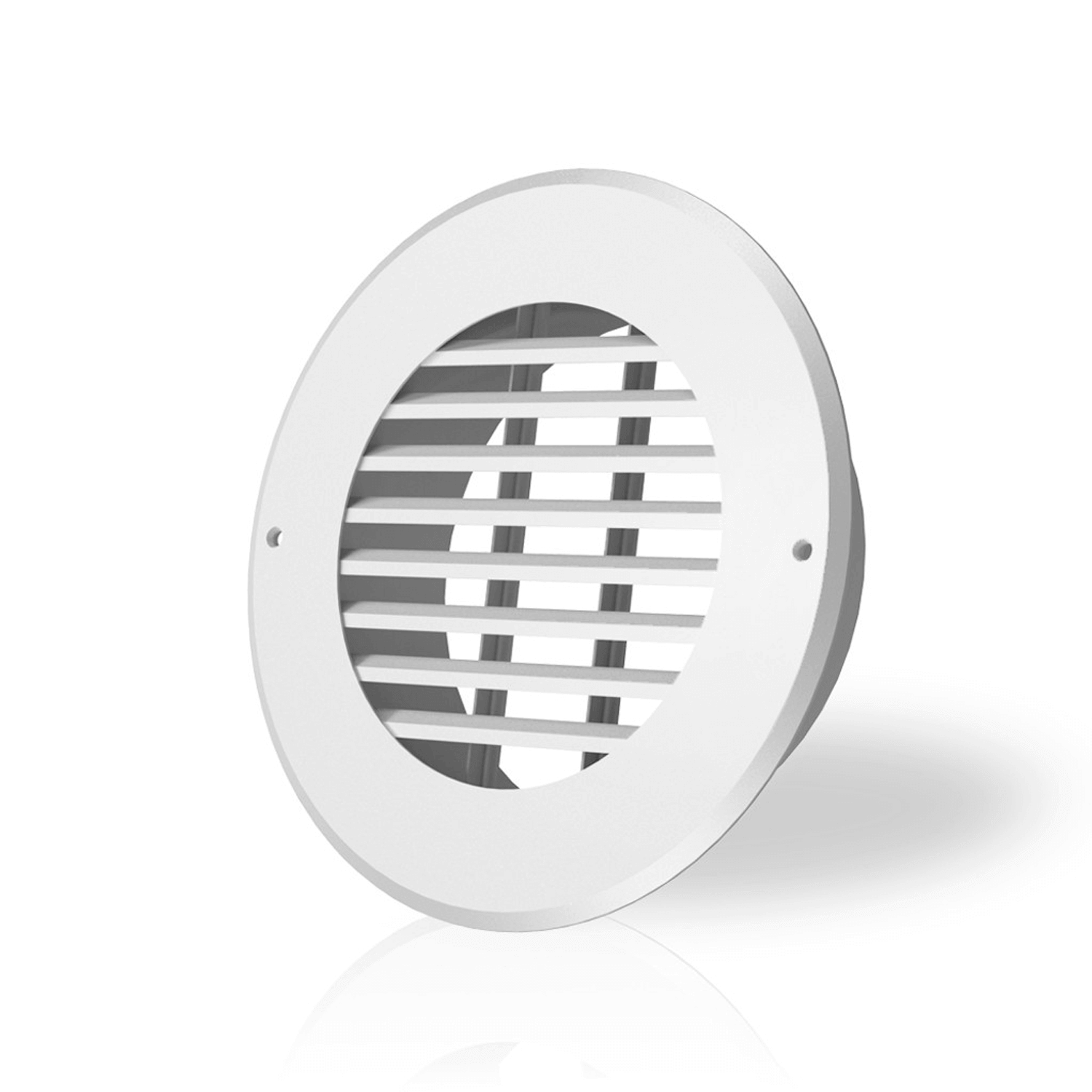 Wall Mount Duct Grille, 6-Inch - White Steel