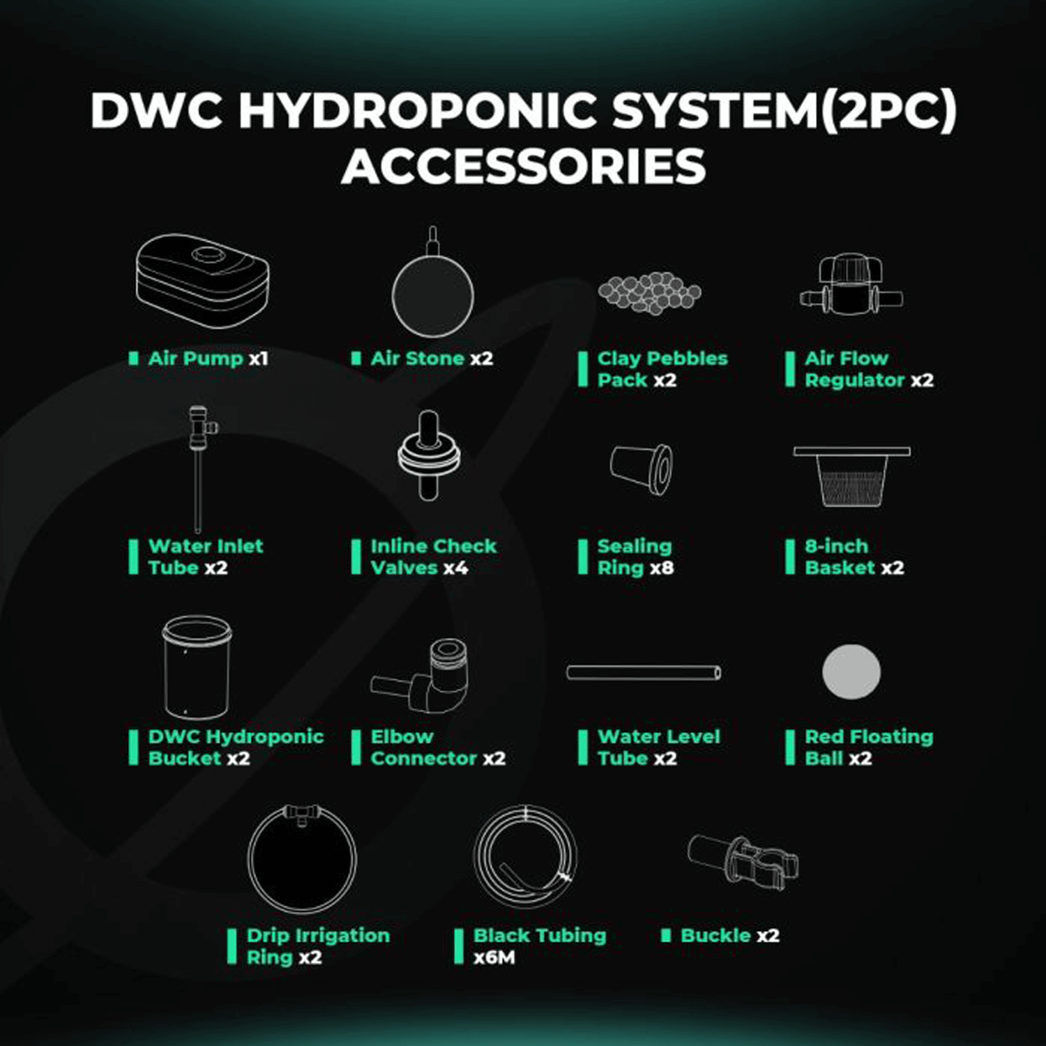 Mars Hydro 5-Gal DWC Hydroponic Kit | 2 Buckets