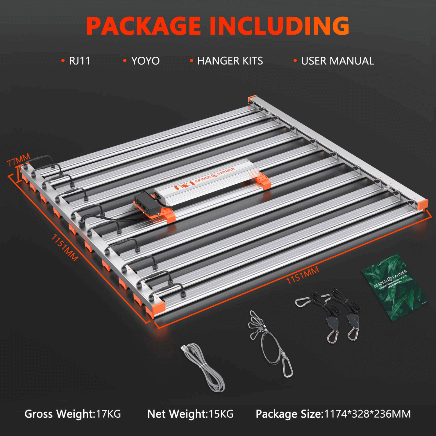 Spider Farmer G1000W LED Grow Light | Max Efficiency